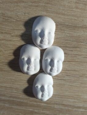 Набор лиц для ватной куклы. Личики для игрушек, 4 шт.