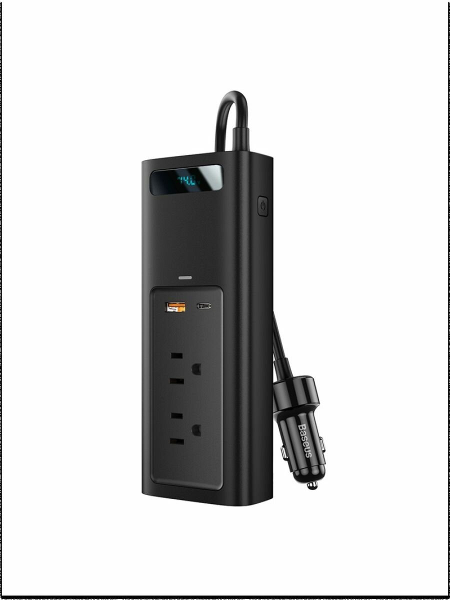Автоинвертор Инвертор Baseus In-car Inverter 150W (110V US/JP), Черный, CRNBQ-01