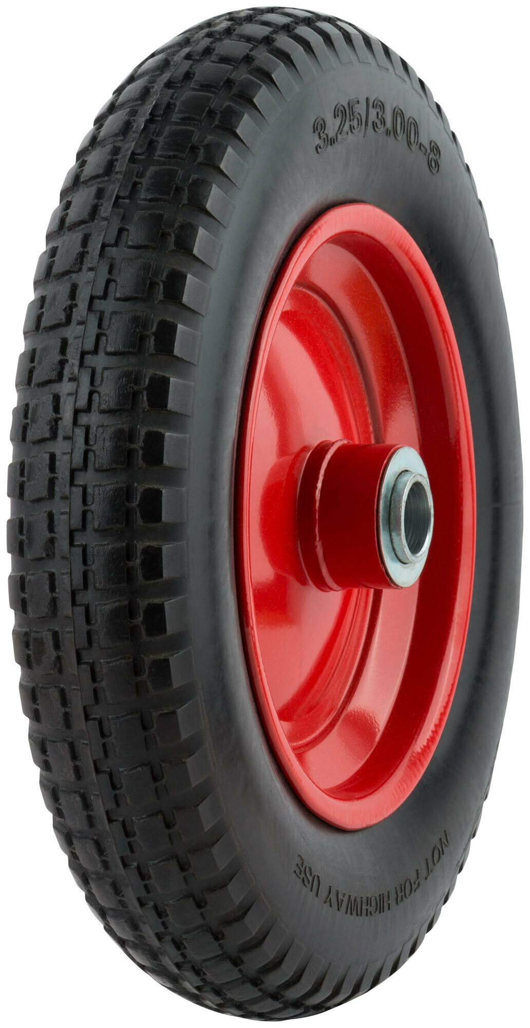 Колесо для тачки полиуретановое 360х65х220 мм (PU 3.25-8), подшипники 25.4 мм