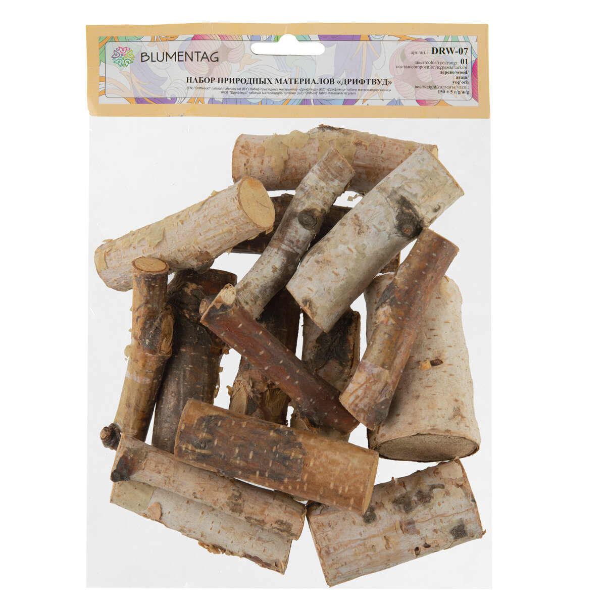 Blumentag DRW-07-NX67 Набор природных материалов дрифтвуд, 150 г ± 10 г для декора