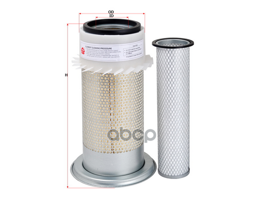 Фильтр воздушный AMMANN, ATLAS, CASE CONSTRUCTION, CASE-IH (CNH GLOBAL), CATERPILLAR, JCB (J.C. BAMFORD), JOHN DEERE, KOMATSU.