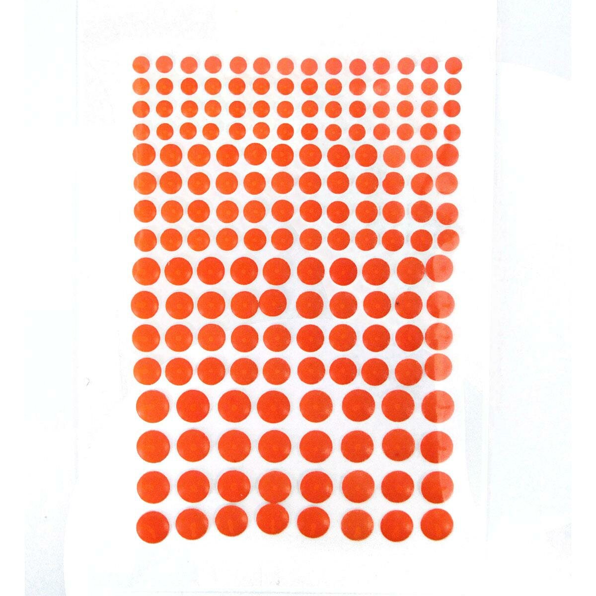 Стразы Ki Sign Термоклеевые, металлик, круглые, 3, 4, 5, 6 мм, оранжевые, 176 шт