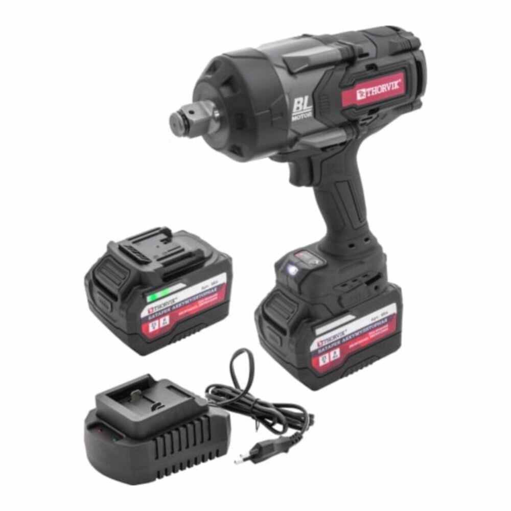 Гайковерт ударный аккумуляторный бесщёточный 3/4"DR, 21В, 2400 Нм Thorvik BBIW342400
