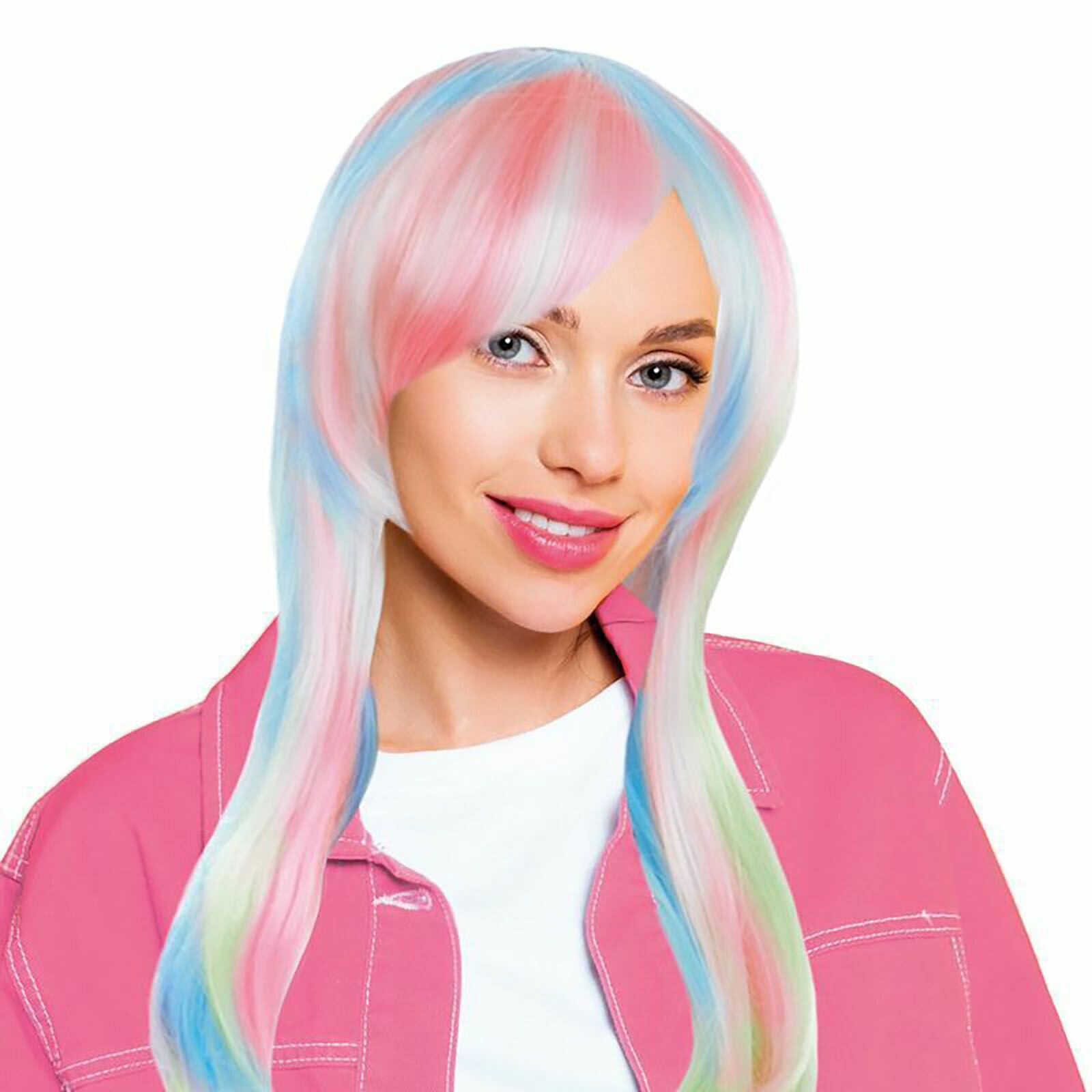 Парик "Единорог" Макаронс Длинные, 1 шт. / 200 г / веселуха