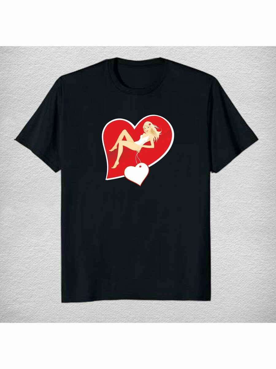 Футболка сердце девушка