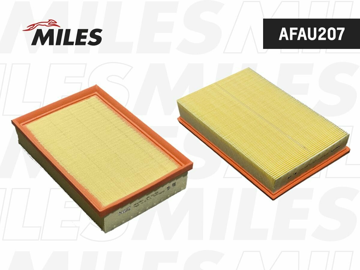 MILES Фильтр воздушный (AUDI A3/VW GOLF/SEAT LEON 1.6D/2.0D/1.8T 12-) AFAU207 (FILTRON AP139/5, MANN C30005) AFAU207
