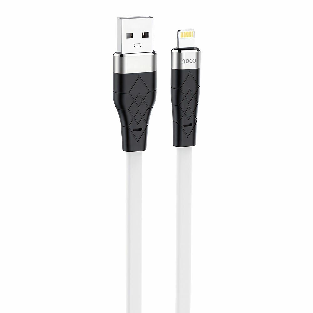 USB кабель HOCO X53 Angel Lightning 8-pin, 2.4А, 1м, силикон (белый)