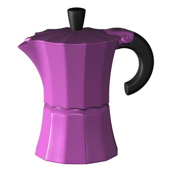 Гейзерная кофеварка Morosina на 3 чашки, (150 мл.) Цвет Фуксия