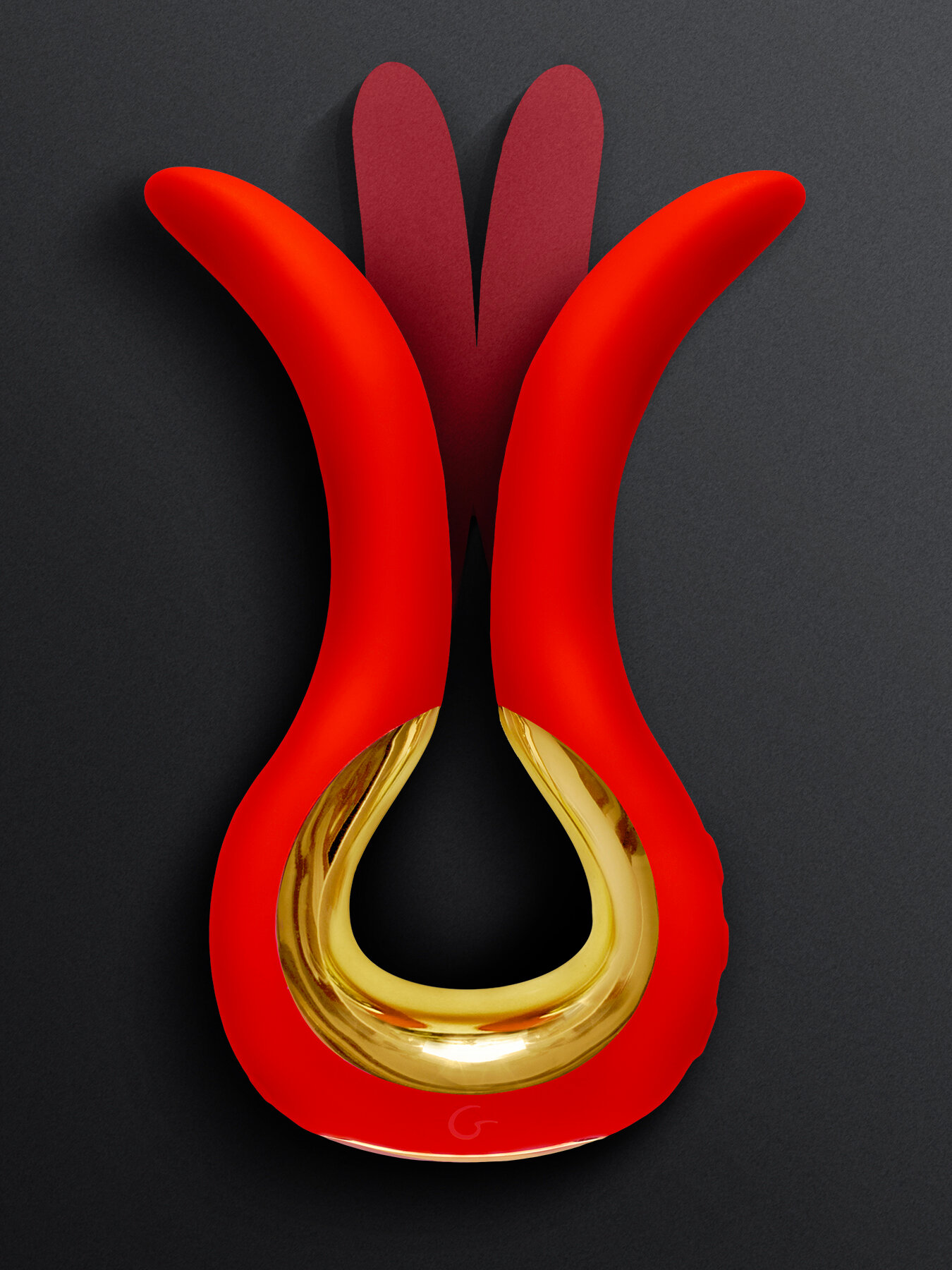 Универсальный вибратор Gvibe Maxi, размер 14.9 см, ярко-красного цвета