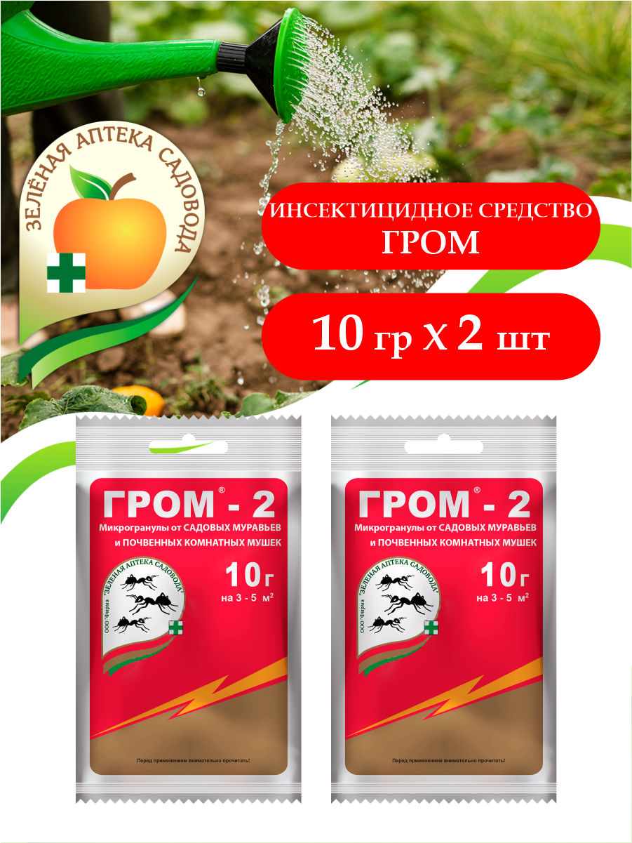Инсектицидное средство Гром 2 10 гр. x 2 шт.