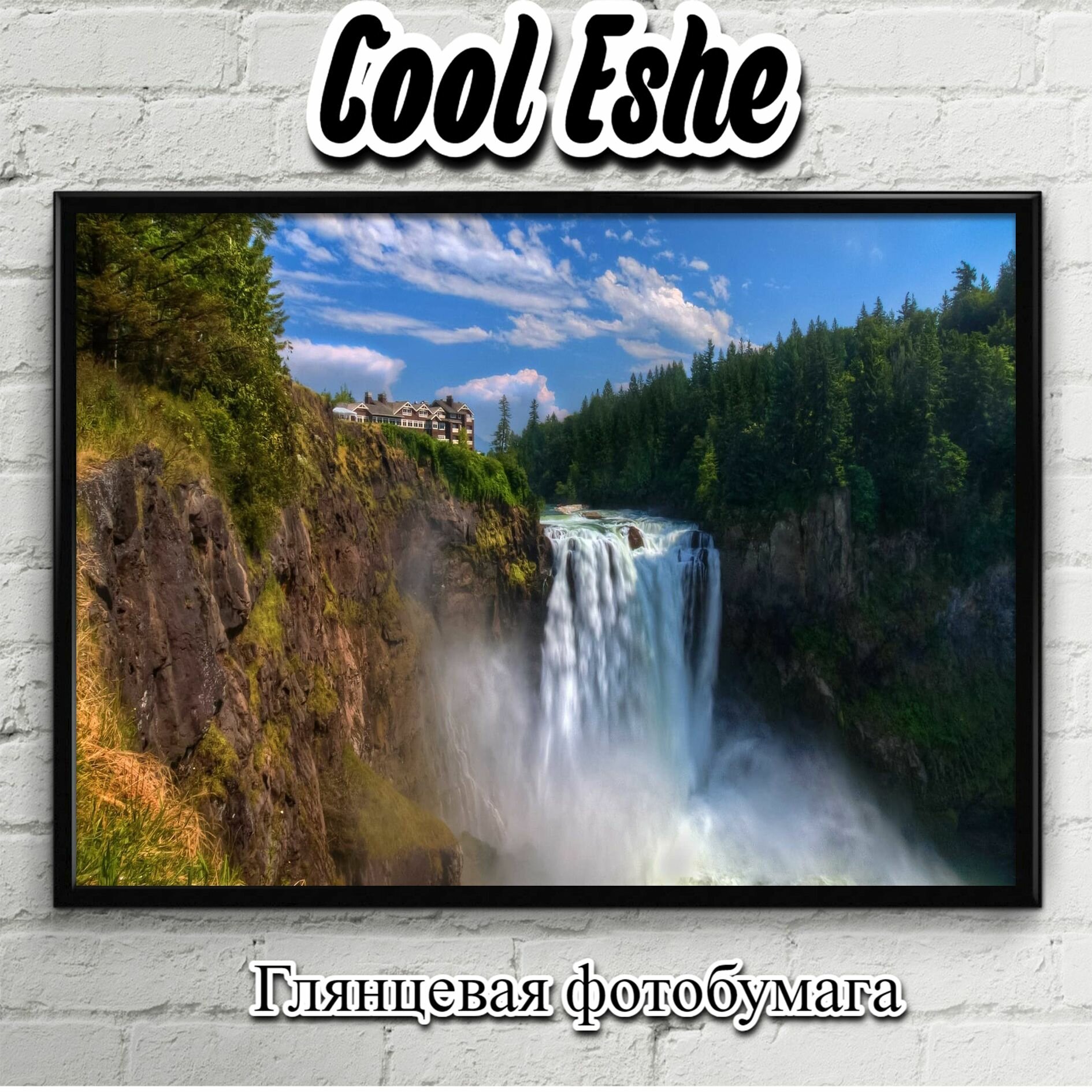 Постер "Snoqualmie Falls Водопад в США" для интерьера А4
