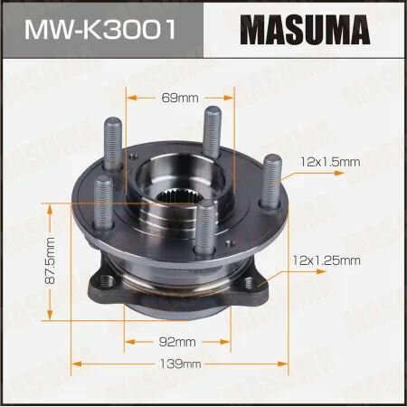 MW-K3001 Ступица с подшипником Санта Фе, Соренто