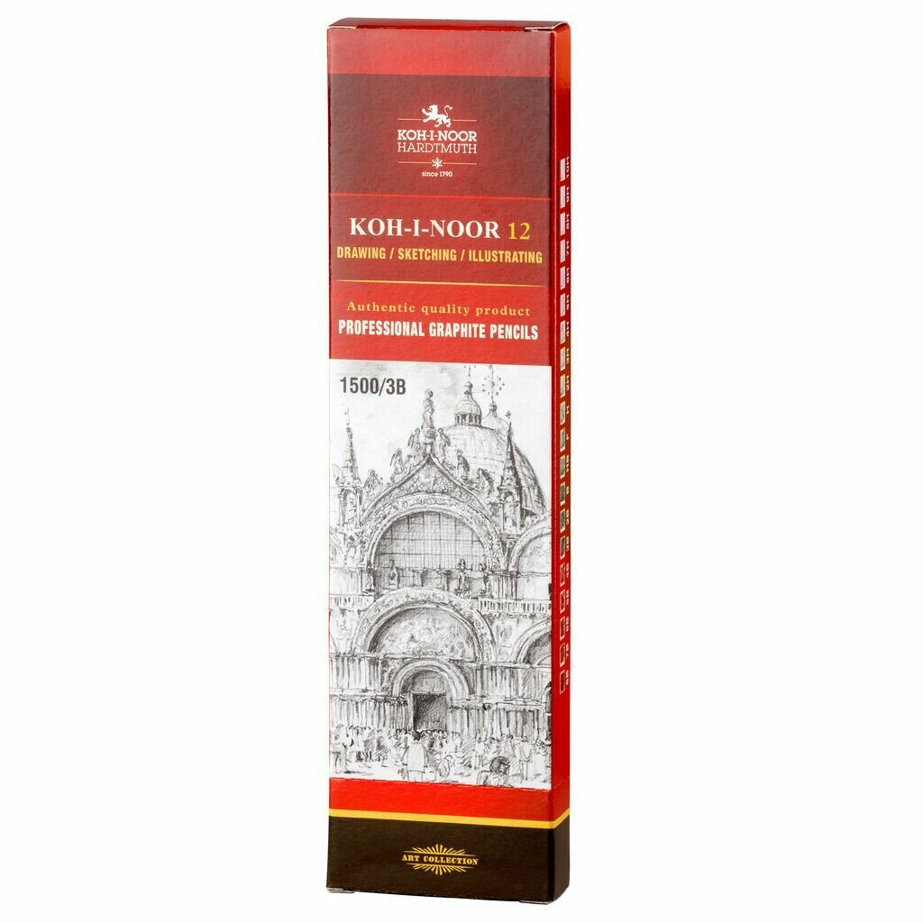 Карандаш Koh-I-Noor 1500 3В. Комплект из 12 карандашей