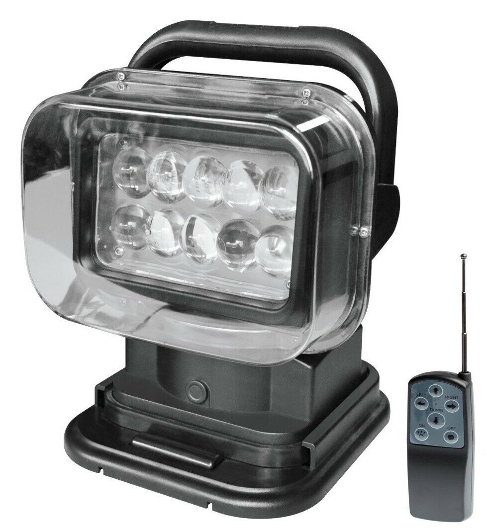 Светодиодный фара искатель 50 Вт черный, узкий луч , прожектор с ПДУ, 9-32в