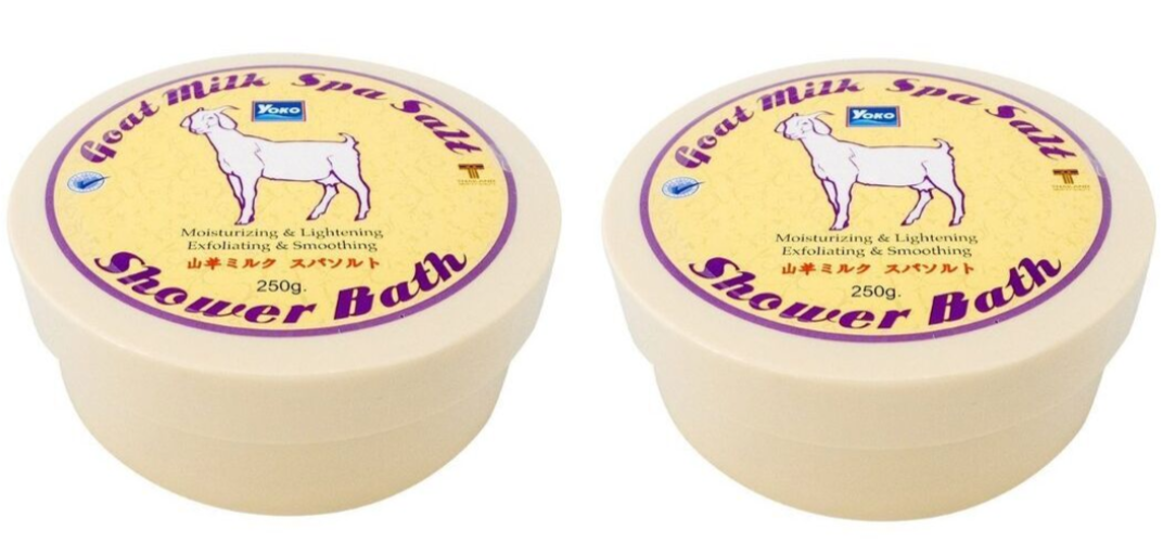 Солевой скраб Yoko, с козьим молоком, увлажняет и восстанавливает эпидермис, 250 гр, 2 шт.