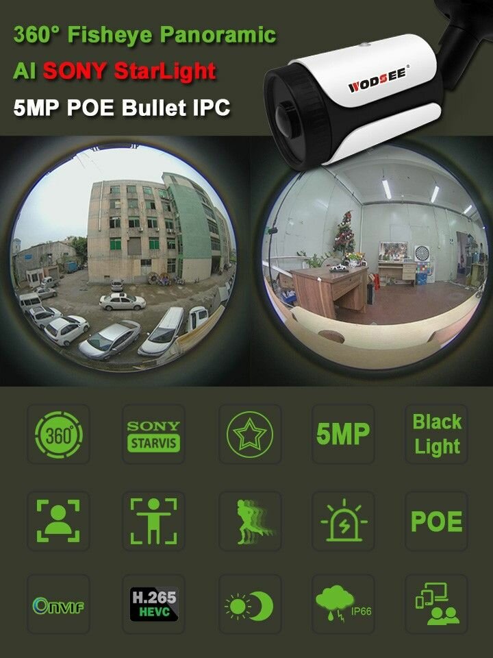 Камера 5MP H.265+IP66 Metal Sony Starlight 360+SD 128Gb