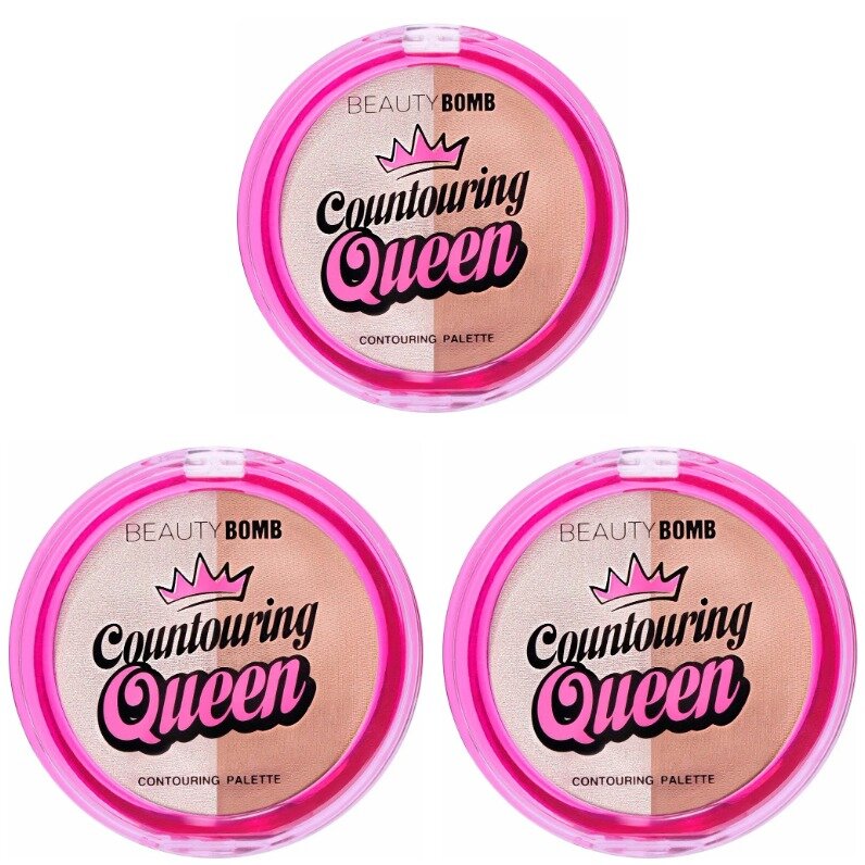 Палетка для контуринга Beauty Bomb тон 02, 8 г, 3 шт
