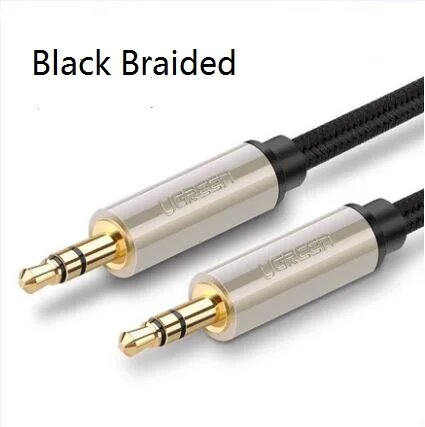 UGreen AV125 Черный плетеный аудиокабель 3,5 мм 3 м