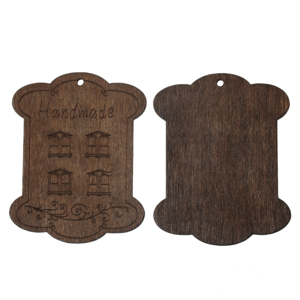 Карточка для демонстрации украшений, 69х54мм, Окошки, дерево, 2 шт.