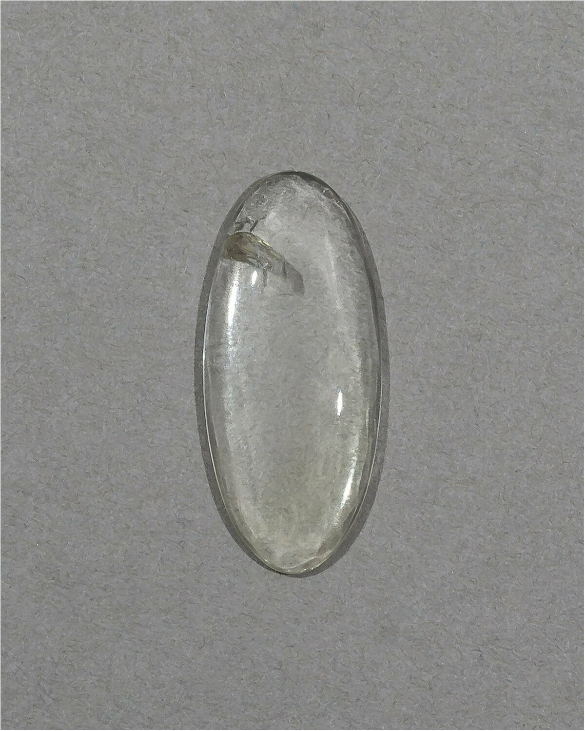 Кабошон Цитрин синтетический 22х10х3 мм.