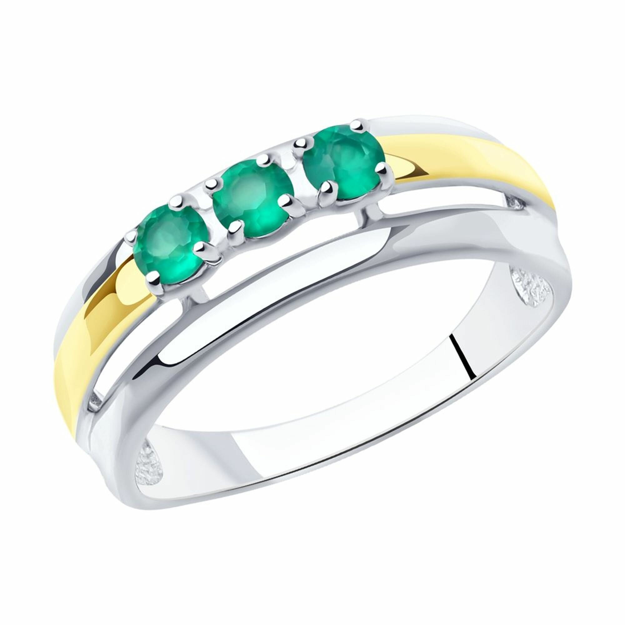 Кольцо дорожка, серебро, 925 проба, родирование, агат