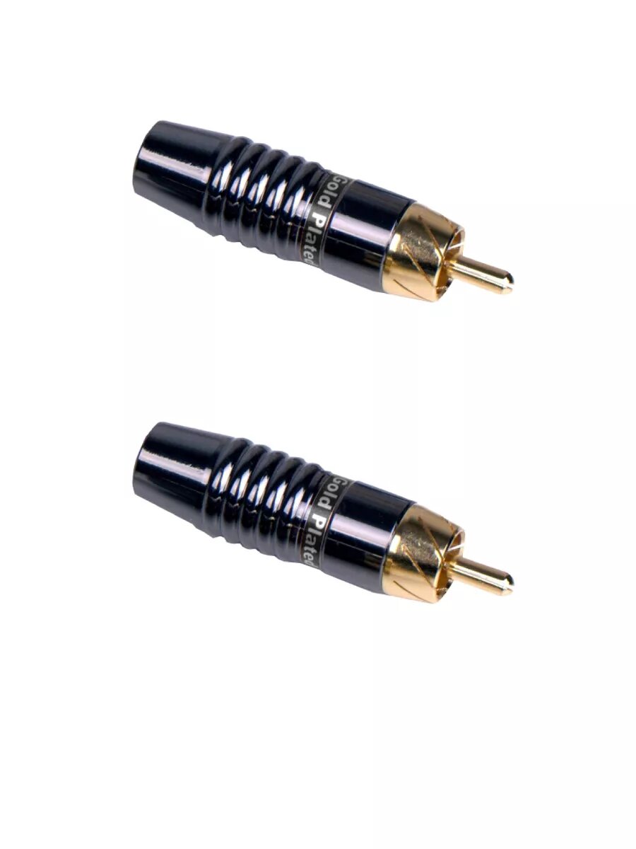 RCA500M/BK Разъем кабельный RCA тюльпан 2 шт.
