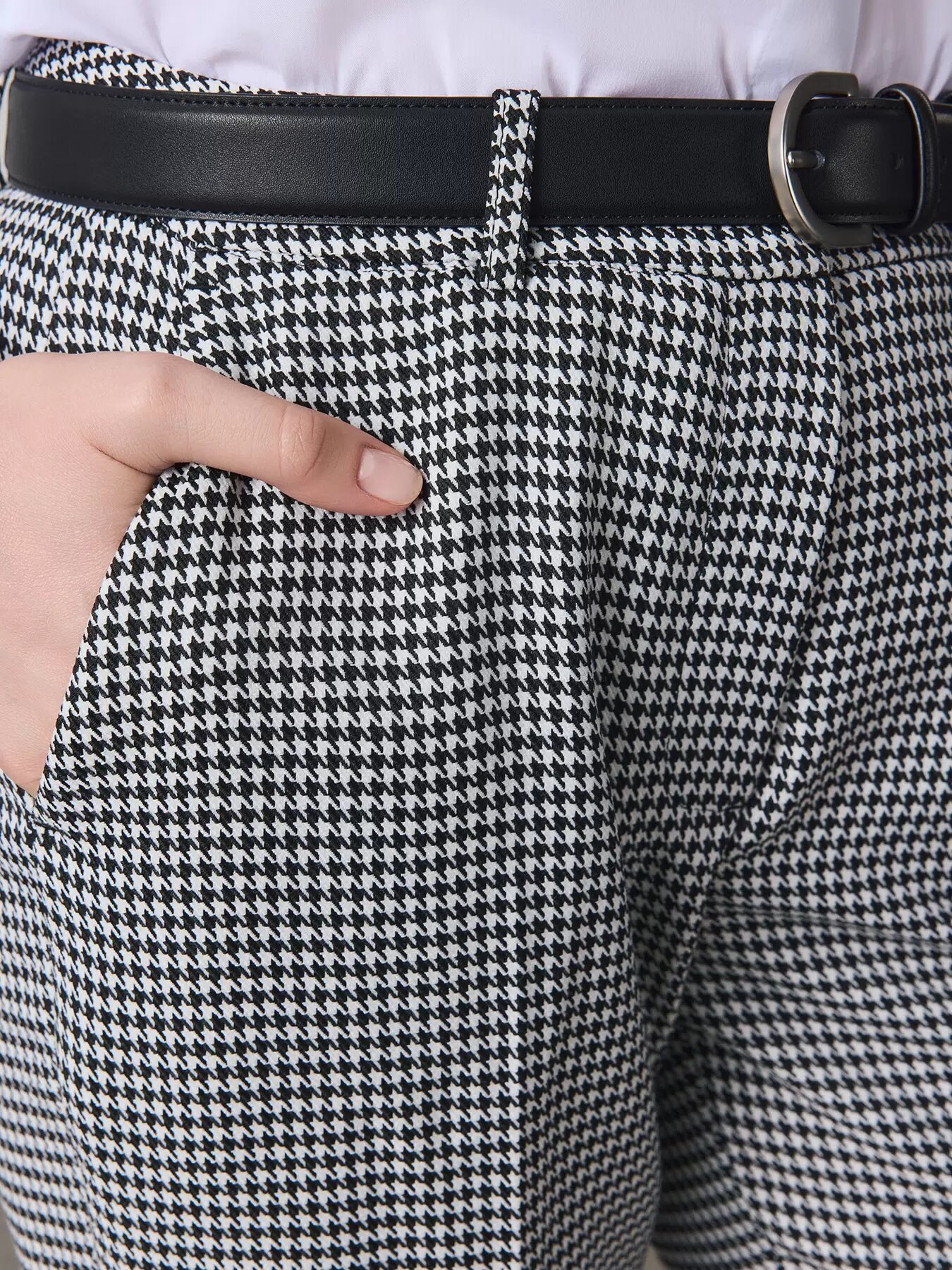 Брюки JUST CLOTHES, размер 40, черный/белый — фото 1