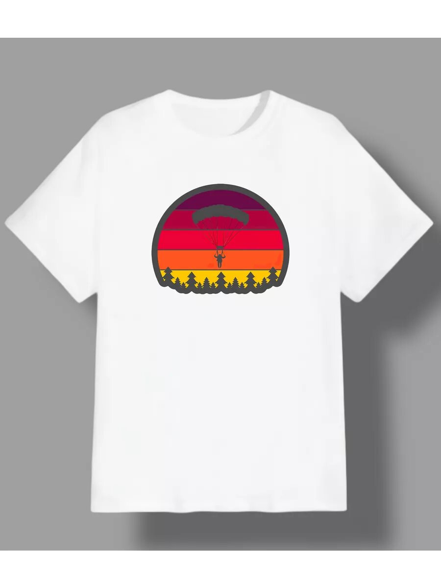 Футболка парашют на закате