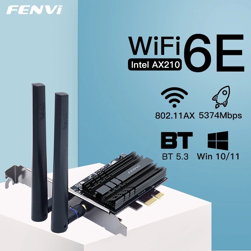 Fenvi FV-AXE3000 Wi-Fi 6E адаптер Intel AX210 FV-AXE3000S(AX210)
