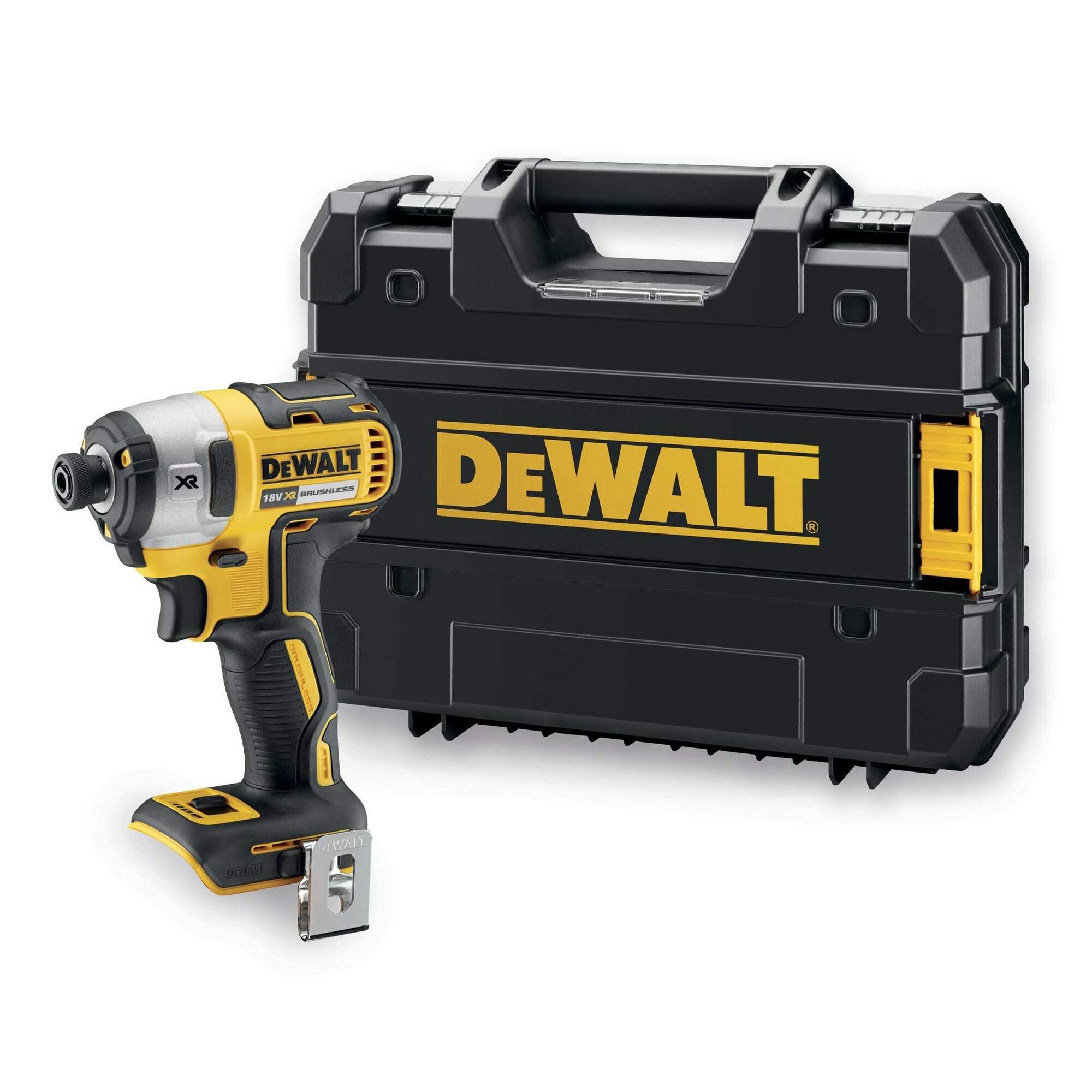 Аккумуляторный бесщеточный шуруповерт DEWALT, 18 В, 205 Нм, 3250 об/мин, 3800 уд/мин, без АКБ и ЗУ, DCF887NT-XJ