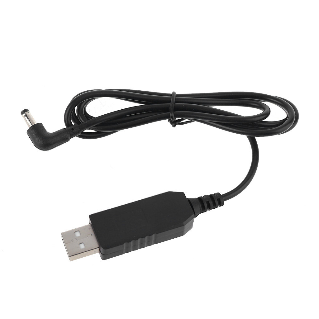 Угловой шнур питания USB от 5 В до 12 В, 4,0x1,7 мм, черный