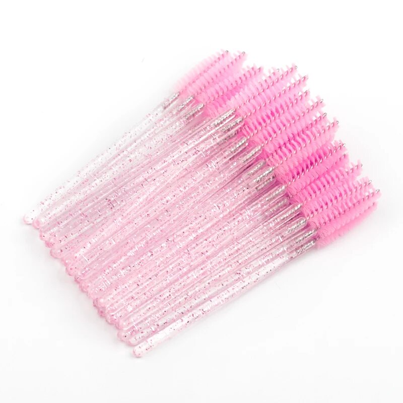 Кисти для ресниц розовые, crystal pink, 5PCS