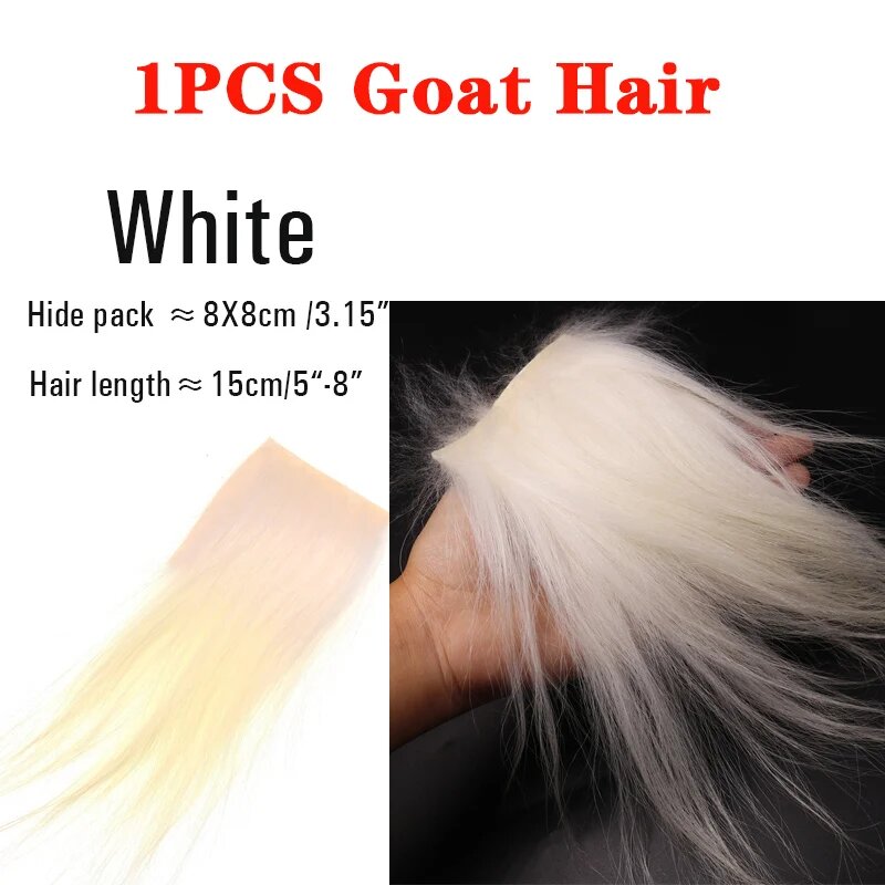 1PCS Белые козьи волосы для наживок 15см
