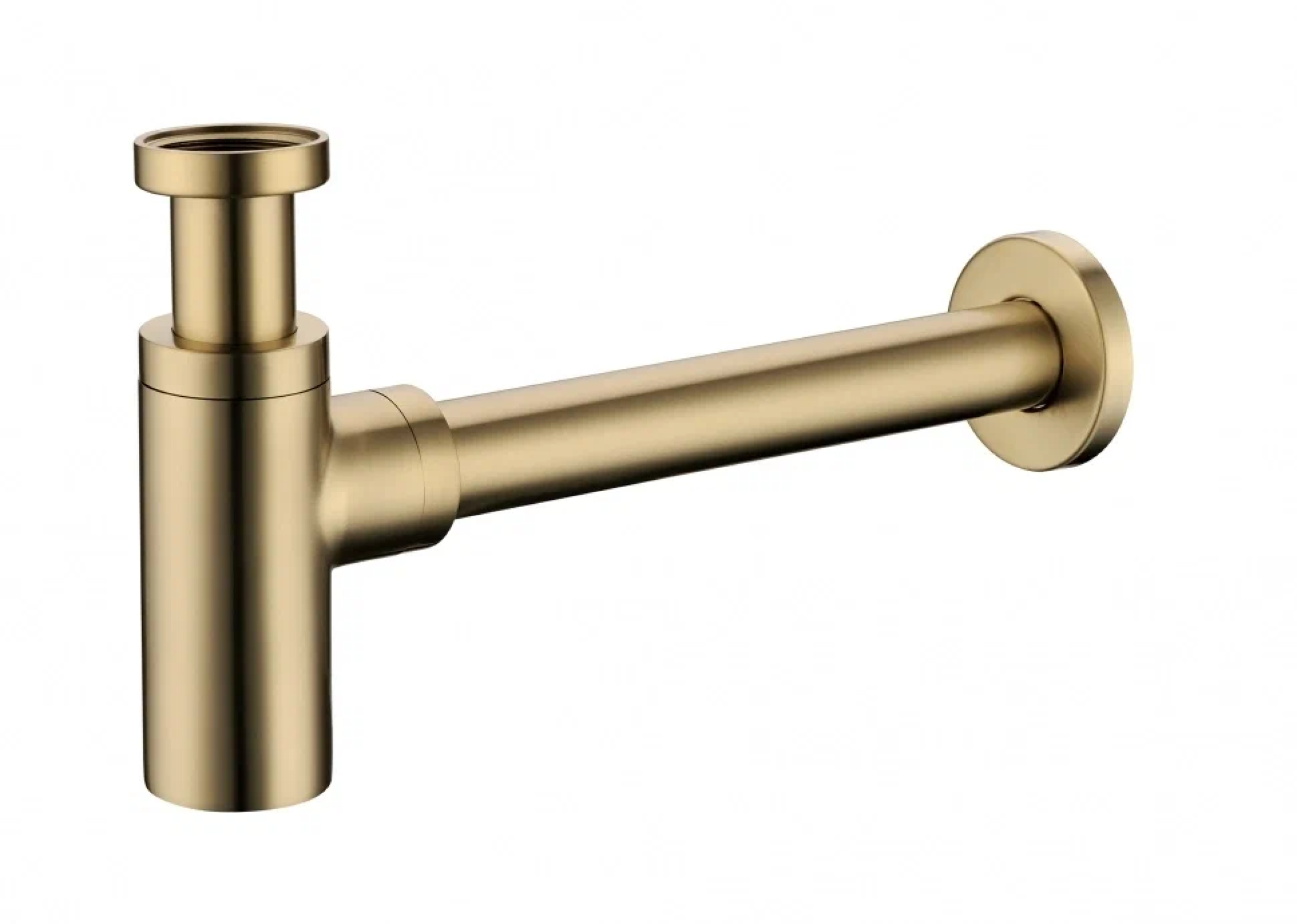 Сифон для раковины Grocenberg GB210MG Матовый золото, круглый, отражатель, латунь