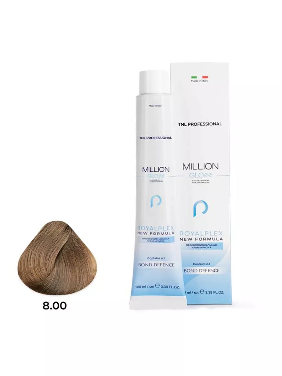 Крем-краска для волос TNL Professional Million Gloss оттенок 8.00