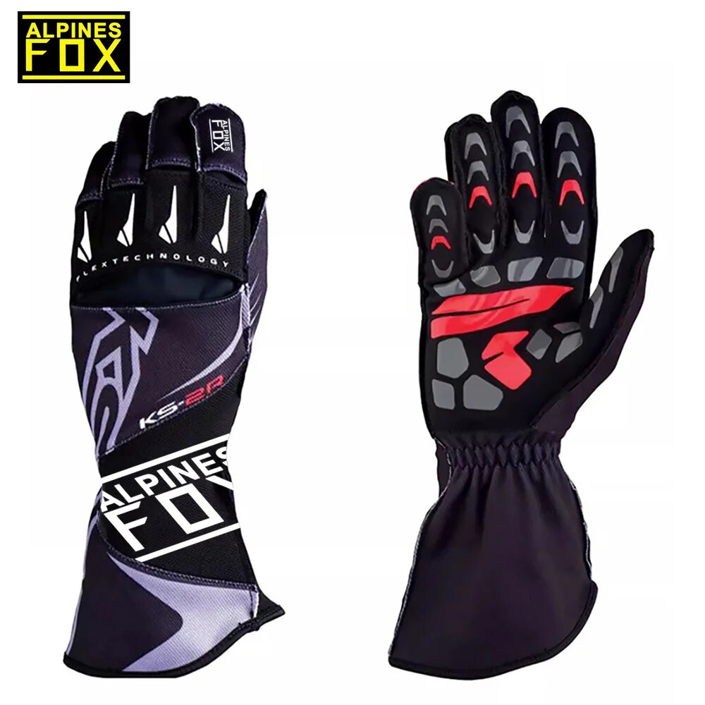 KS-2R гоночные перчатки для картинга, гоночные перчатки для внедорожника, мотоцикла, XS, Black
