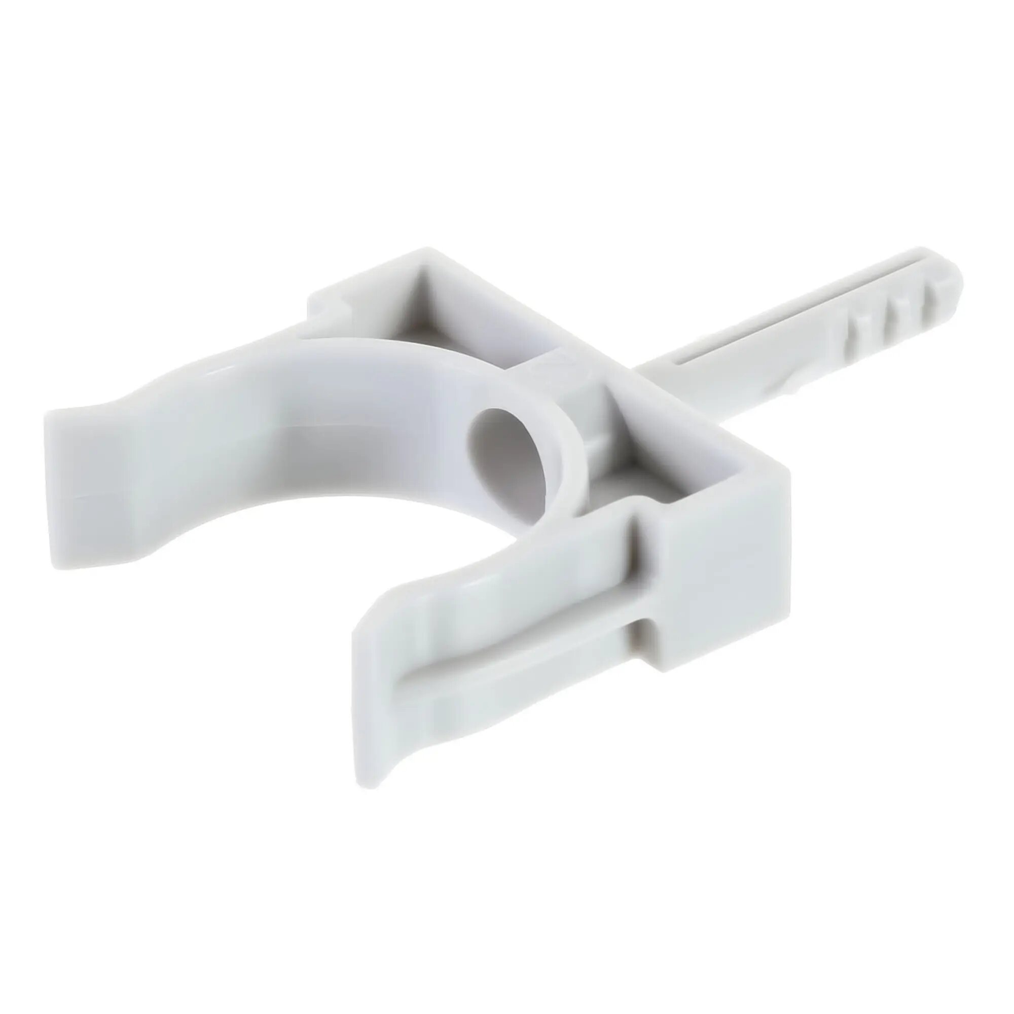 Экопласт держатель с дюбелем для труб D32 мм цвет серый набор 10 шт для монтажа труб