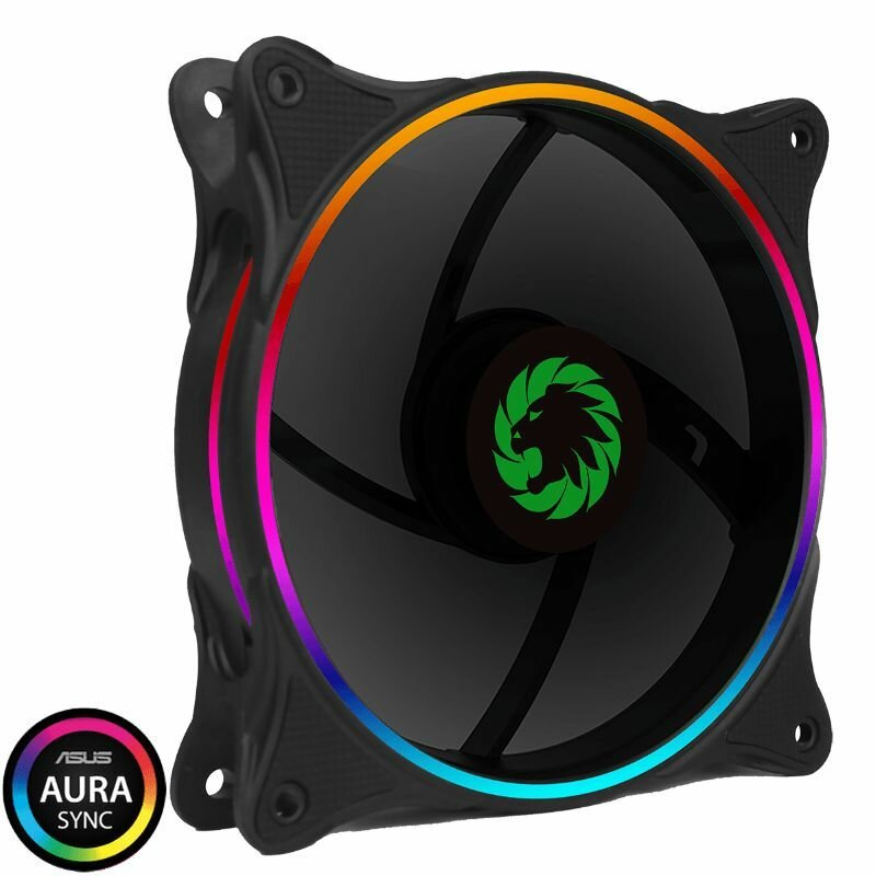 Вентилятор для компьютера 120х120х25 GameMAX, FN-12Rainbow-N, Rainbow ARGB, 5V ARGB+ 3pin, Molex