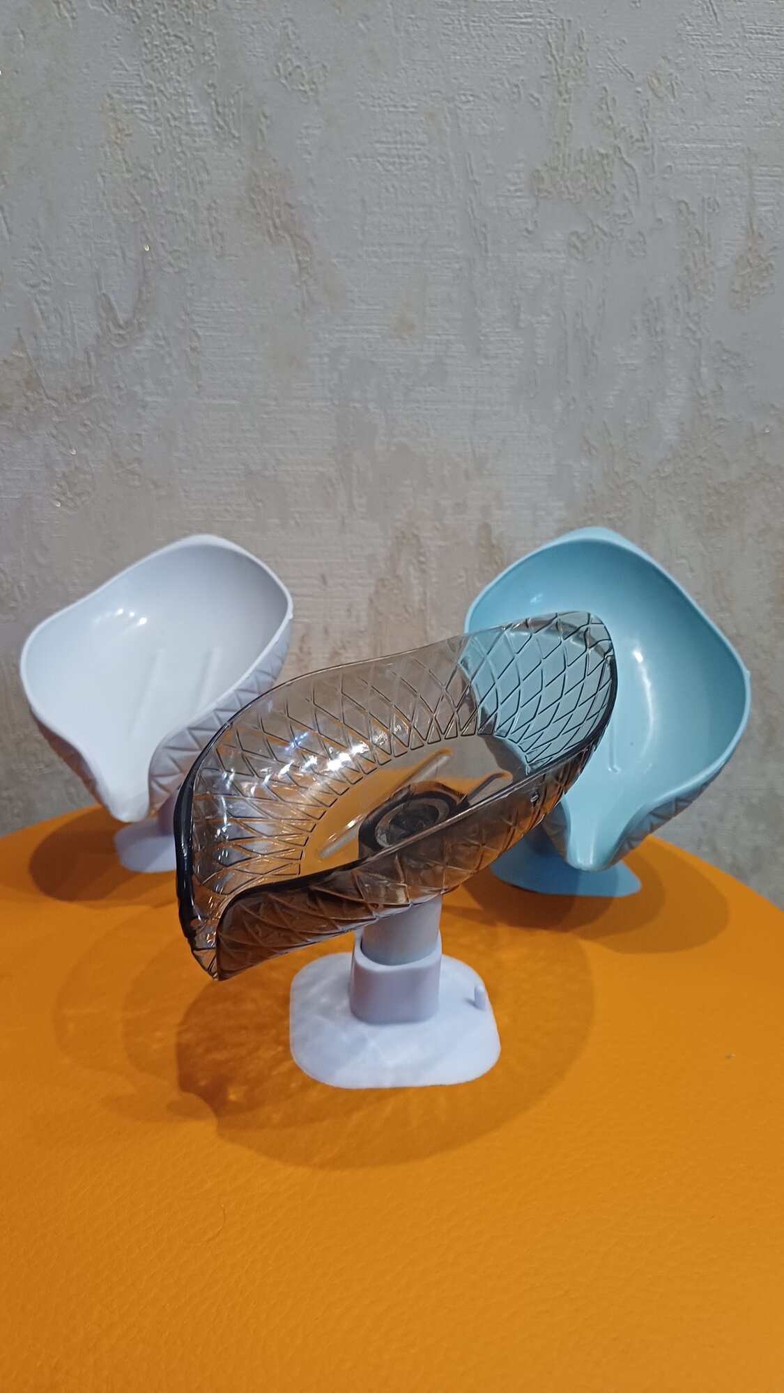 Для ванны Мыльница на присоске, цвет: прозрачный серый