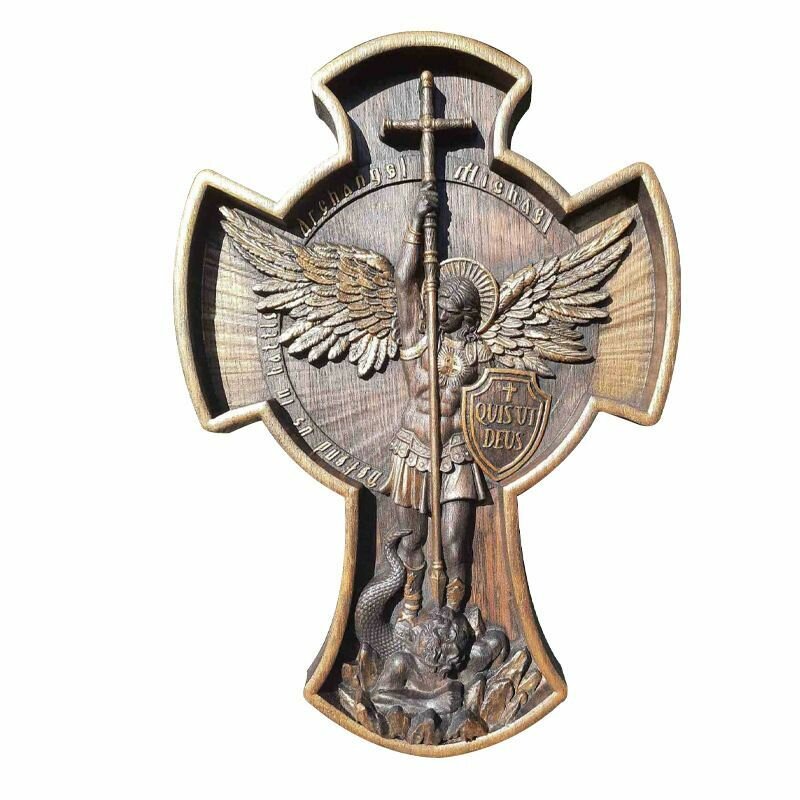 Естественная деревянная резная крестовина