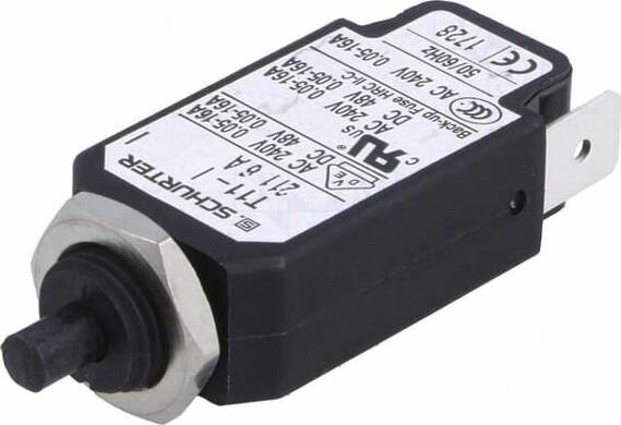 Выключатель SCHURTER T11-211-6A максимального тока, Uном 240В AC, 48ВDC, 6А, 10г, 1 шт