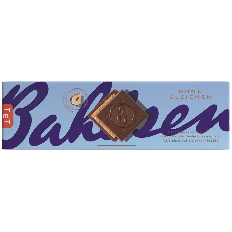 Вафли BAHLSEN [В07] OHNE GLEICHEN с молочным шоколадом и начинкой из нежного орехового крема 125г
