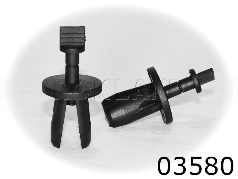 10шт - 03580 клипса автомобильная GM ROKLAND