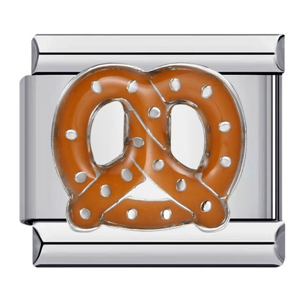 Бусина Semkeiyee Pretzel из нержавеющей стали 9 мм, Мультицвет