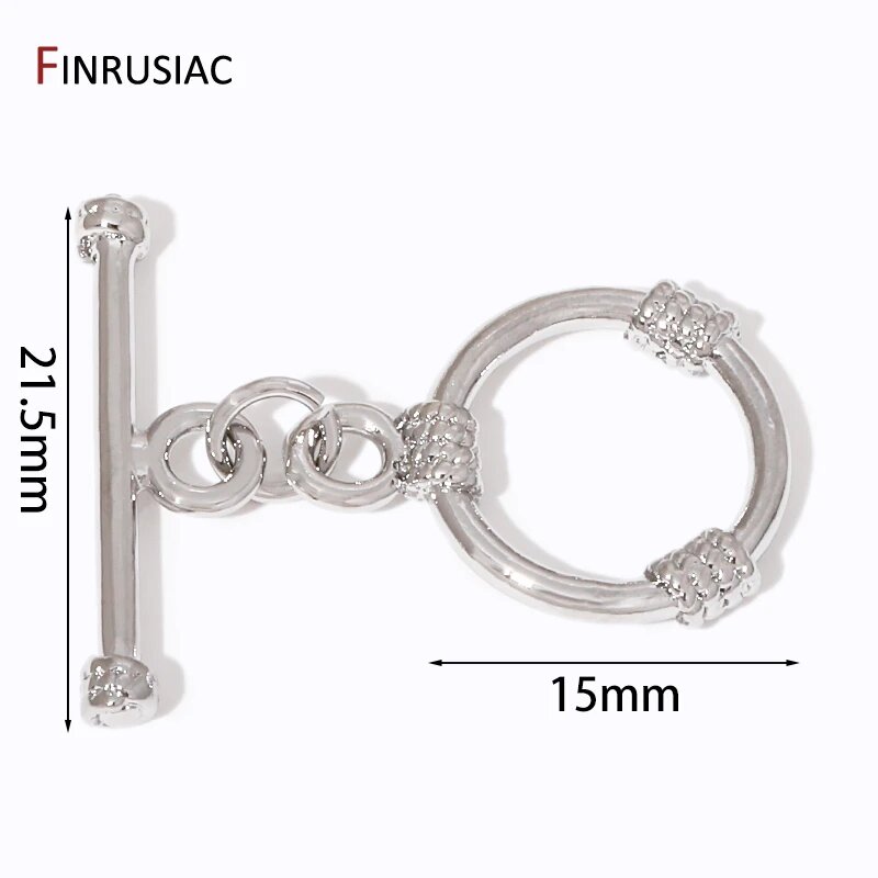 FINRUSIAC Застежки-тогглы из латуни с позолотой 18K для ювелирных изделий