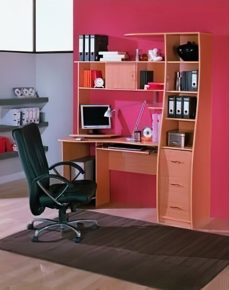 Компьютерный стол 6 Вишня Оксфорд 88 160x65x200 см, вишня оксфорд Дом мебели для вас