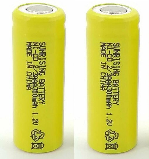 Аккумулятор SUNRISING 2/3 ААА(10.5*29 мм) Ni-Mh 300 мАч, 2 шт