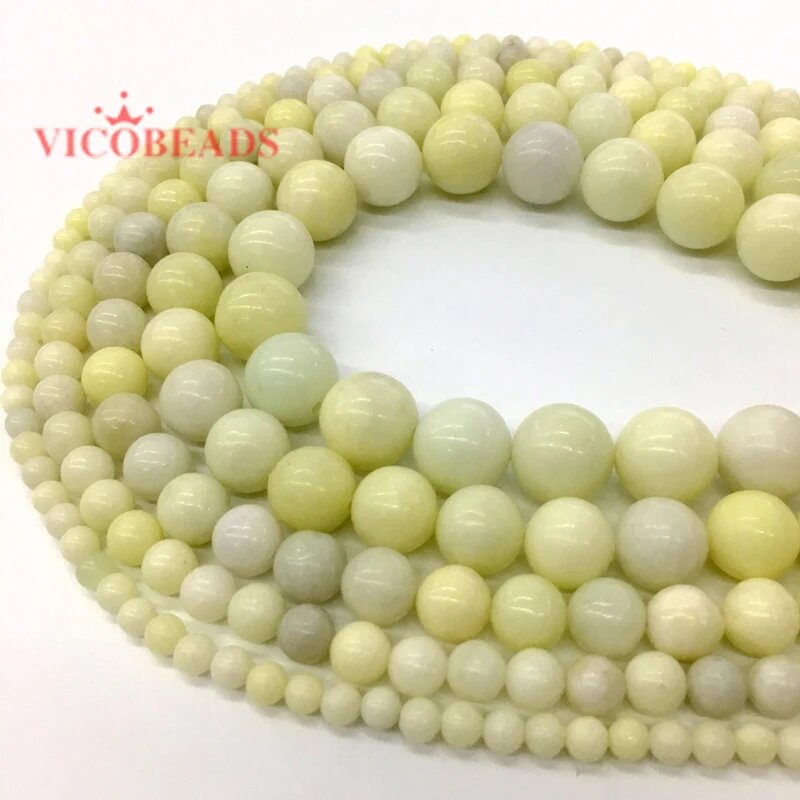 Круглые бусины из белого нефрита Verkadebeads 4 6 8 10 12 мм 10mm about 36pcs
