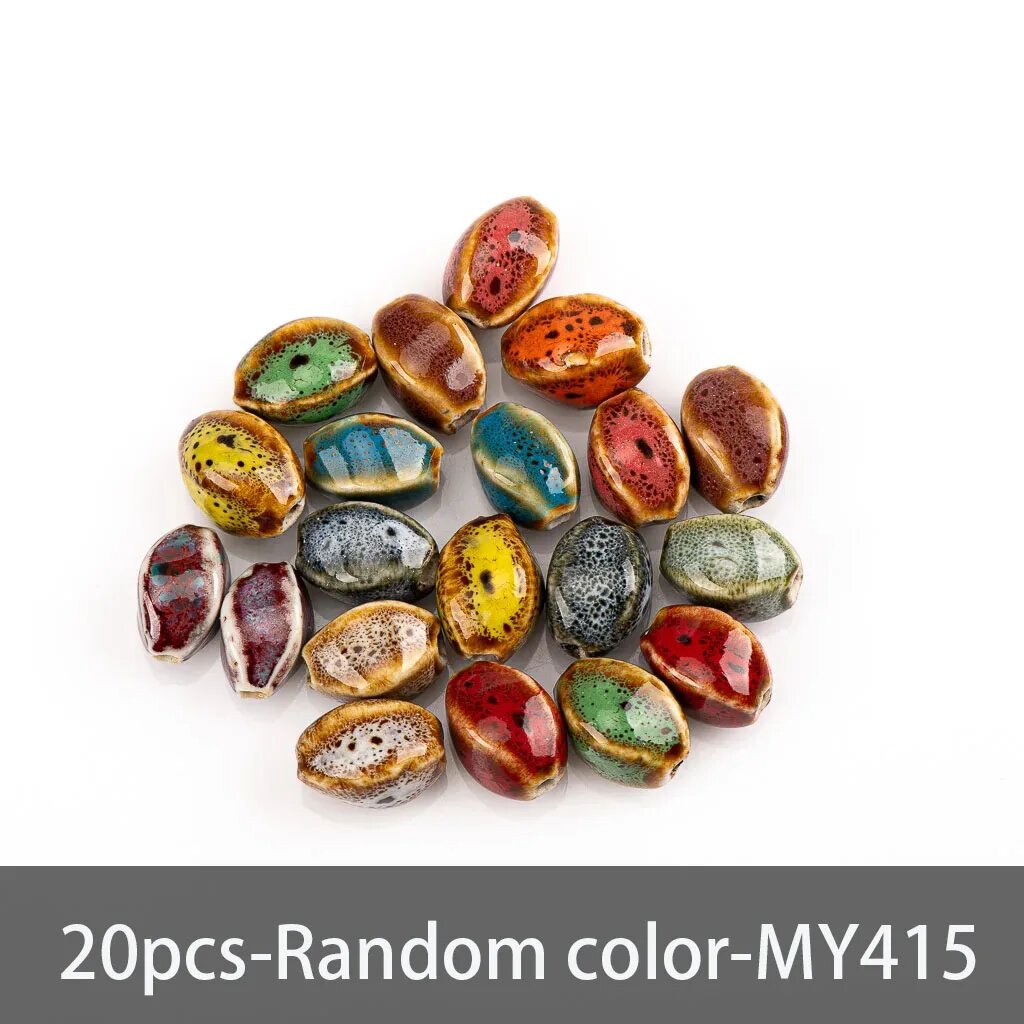 Керамические бусины Midofare ромб 12x17 мм 20pcs-Random-MY415