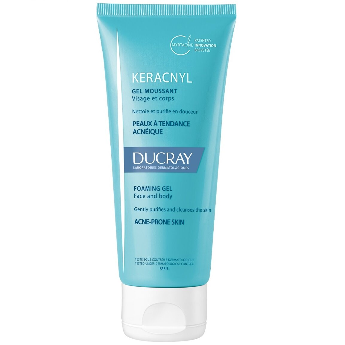 Гель Ducray "Keracnyl", для лица и тела, для жирной и комбинированной кожи, 100 мл